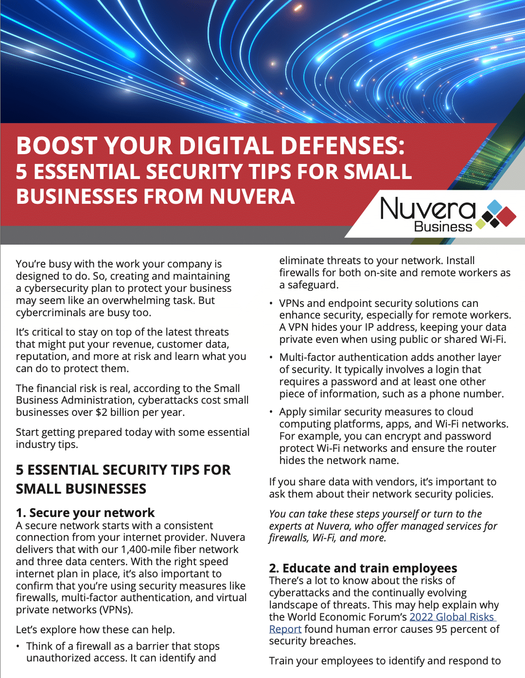 Boost Your Digital Defenses: 5 Essential Security Tips for Small Businesses from Nuvera - Nuvera ...